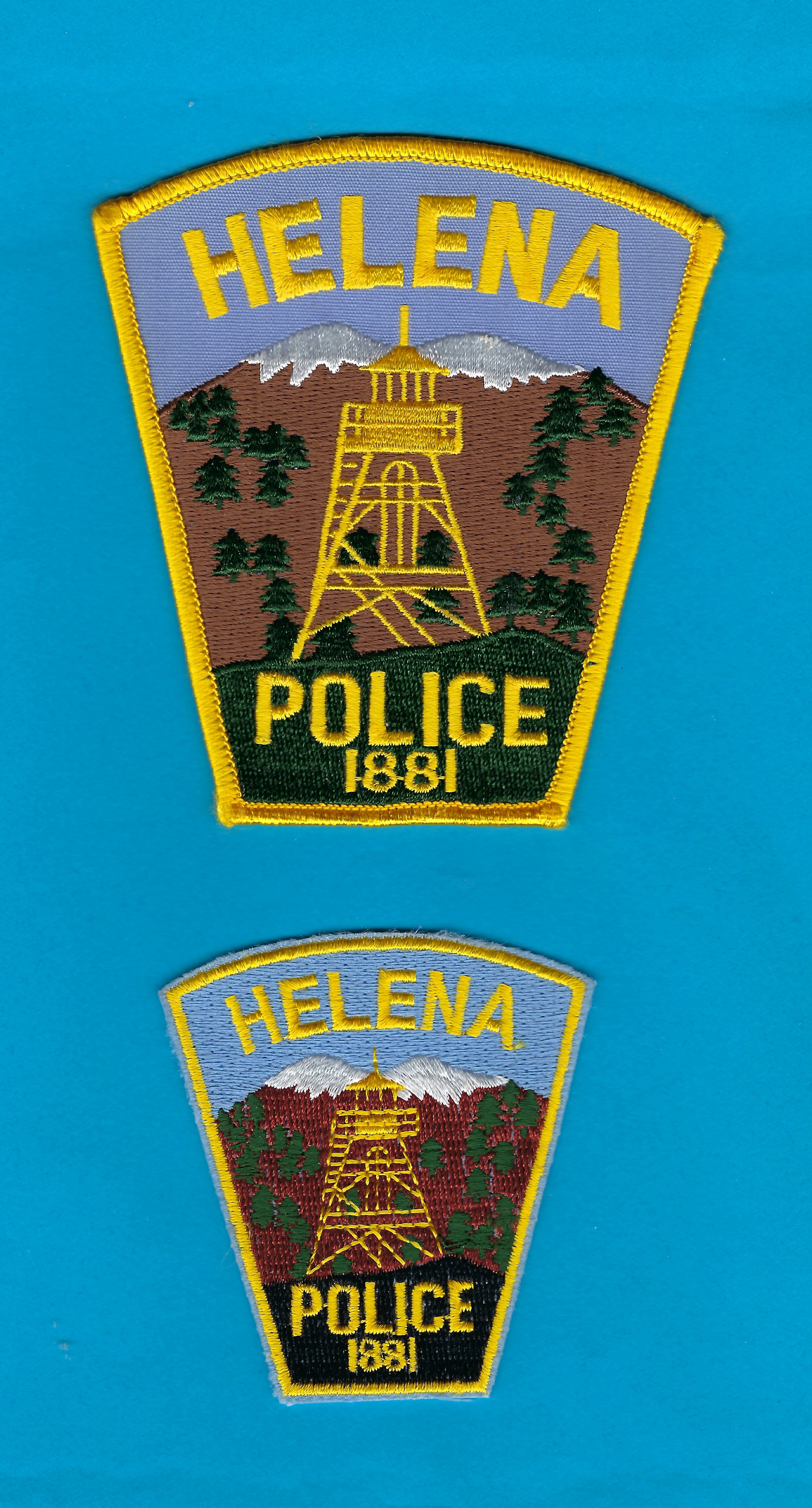 HELENA, MONTANA POLICE DEPARTMENT EMBROIDERED PATCH SET BY PUBLIC SAFE ...